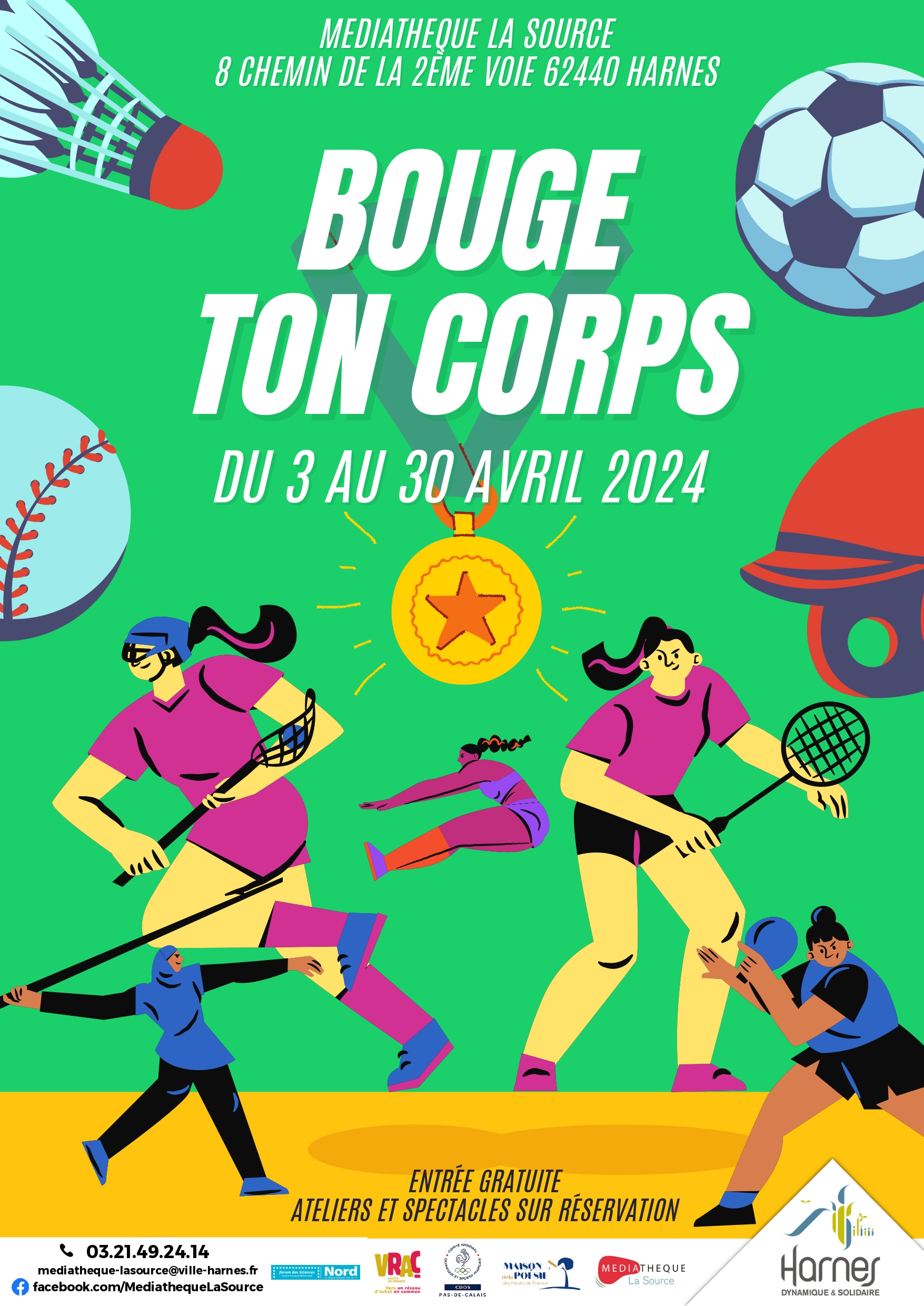 Programmation Médiathèque : Bouge ton corps – Ville de Harnes